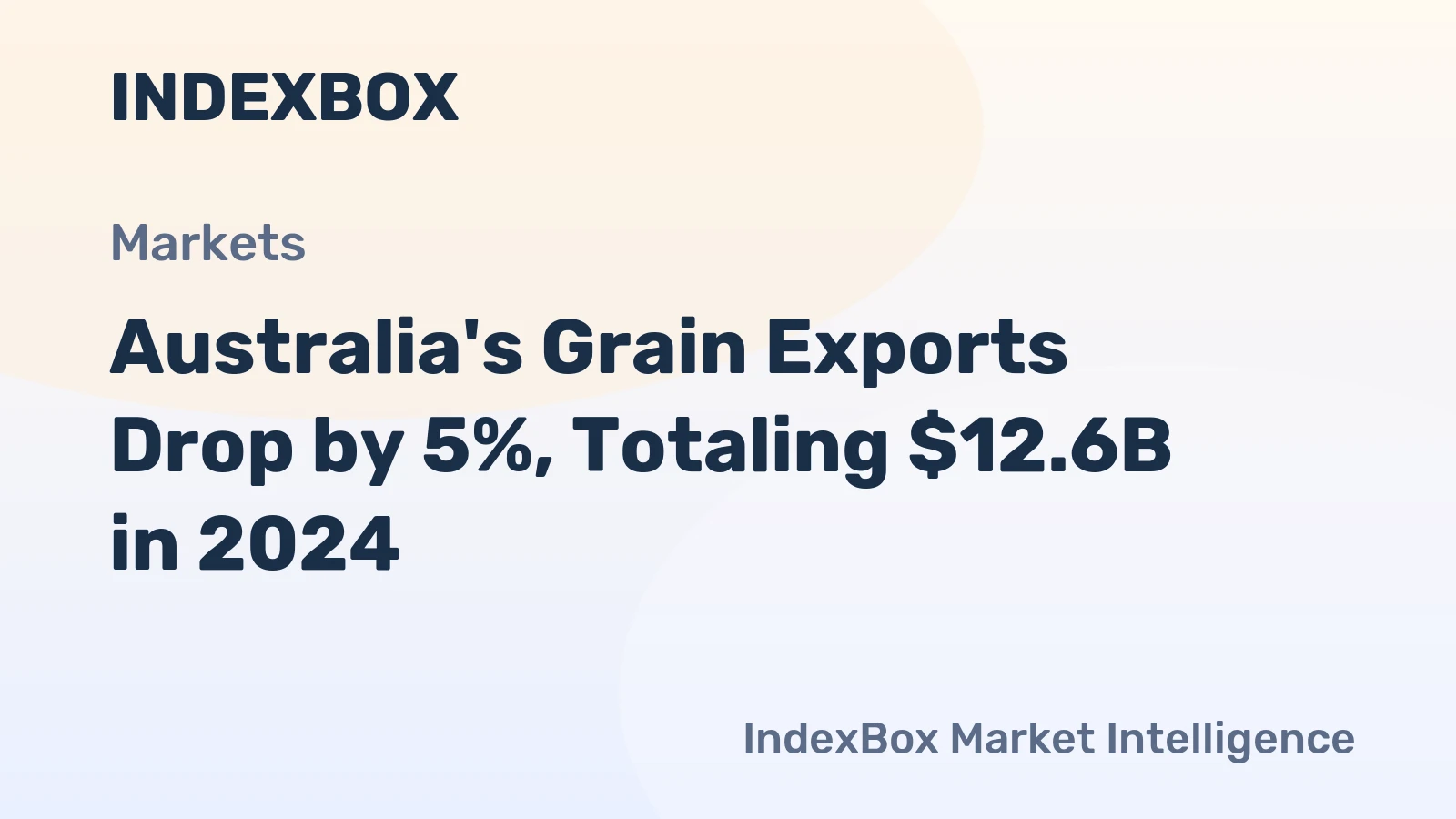 Australia's Grain Exports Drop by 5%, Totaling $12.6B in 2024