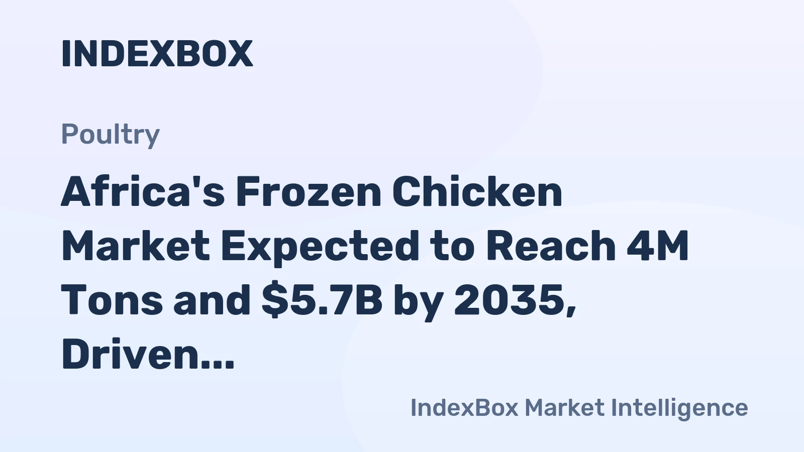 Africa's Frozen Chicken Market Expected to Reach 4M Tons and $5.7B by 2035, Driven by Increasing Demand