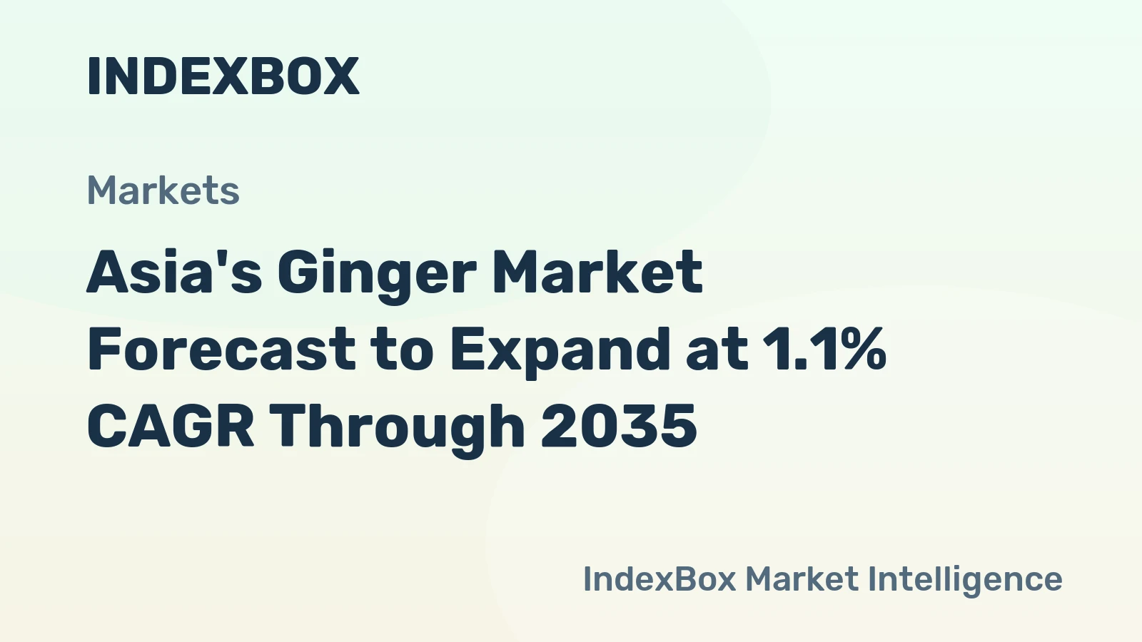Asia's Ginger Market Forecast to Expand at 1.1% CAGR Through 2035