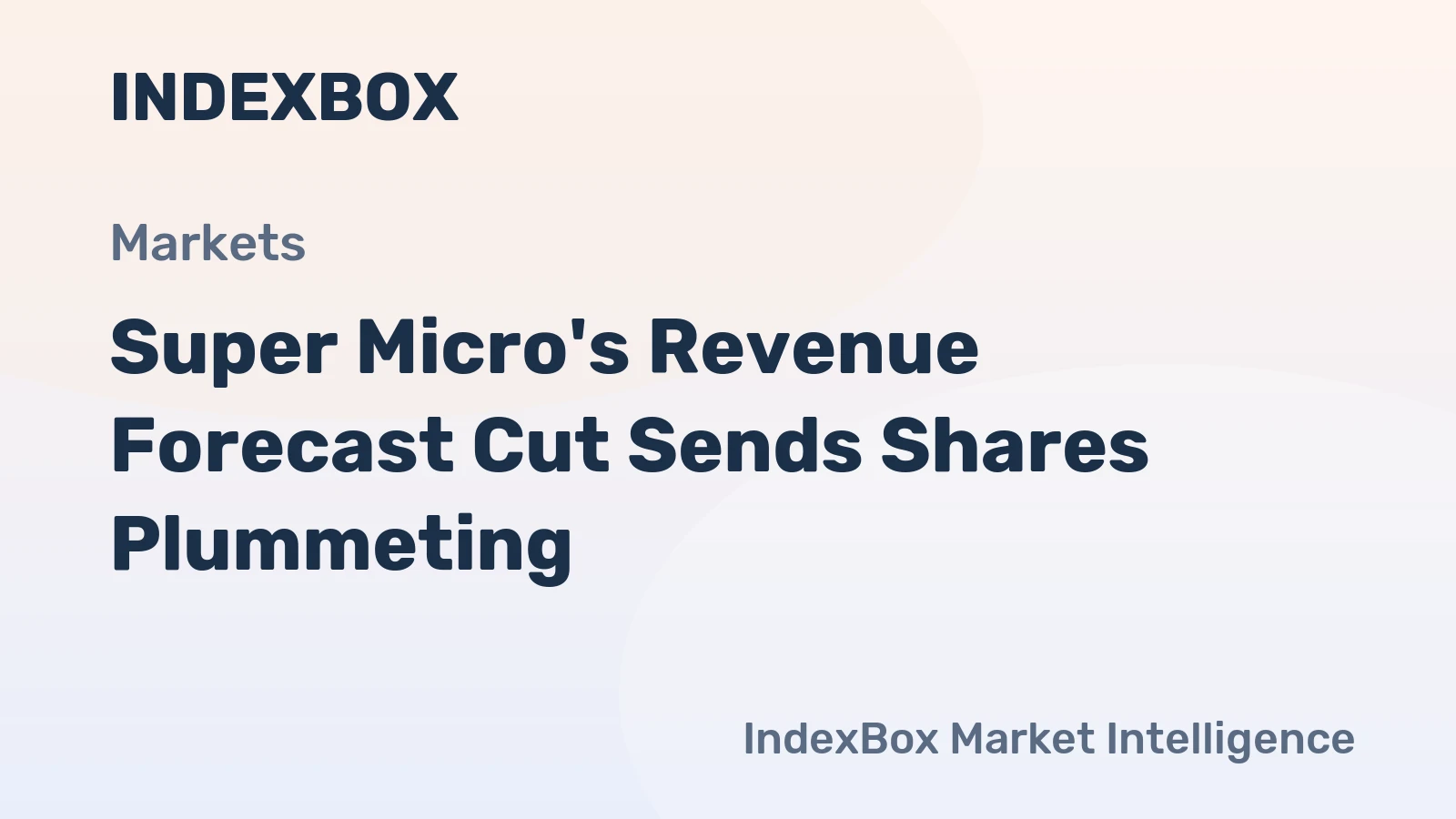 Super Micro's Revenue Forecast Cut Sends Shares Plummeting