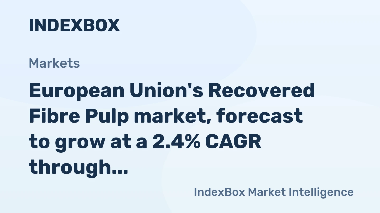 European Union's Recovered Fibre Pulp market, forecast to grow at a 2.4% CAGR through 2035, is driven by increasing demand.