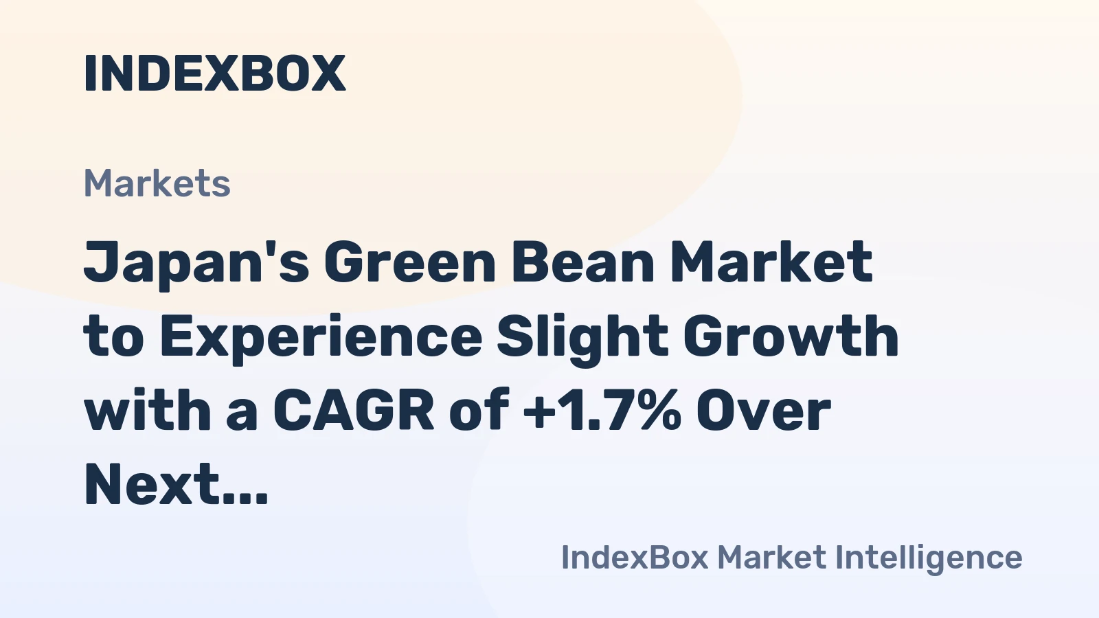 Japan's Green Bean Market to Experience Slight Growth with a CAGR of +1.7% Over Next Decade