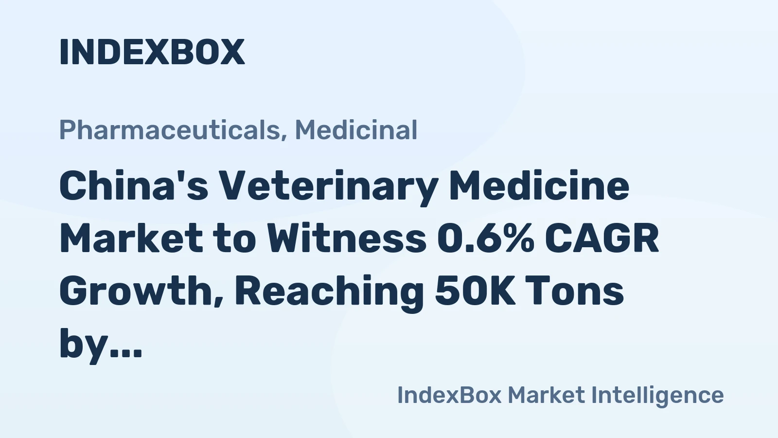 China's Veterinary Medicine Market to Witness 0.6% CAGR Growth, Reaching 50K Tons by 2035