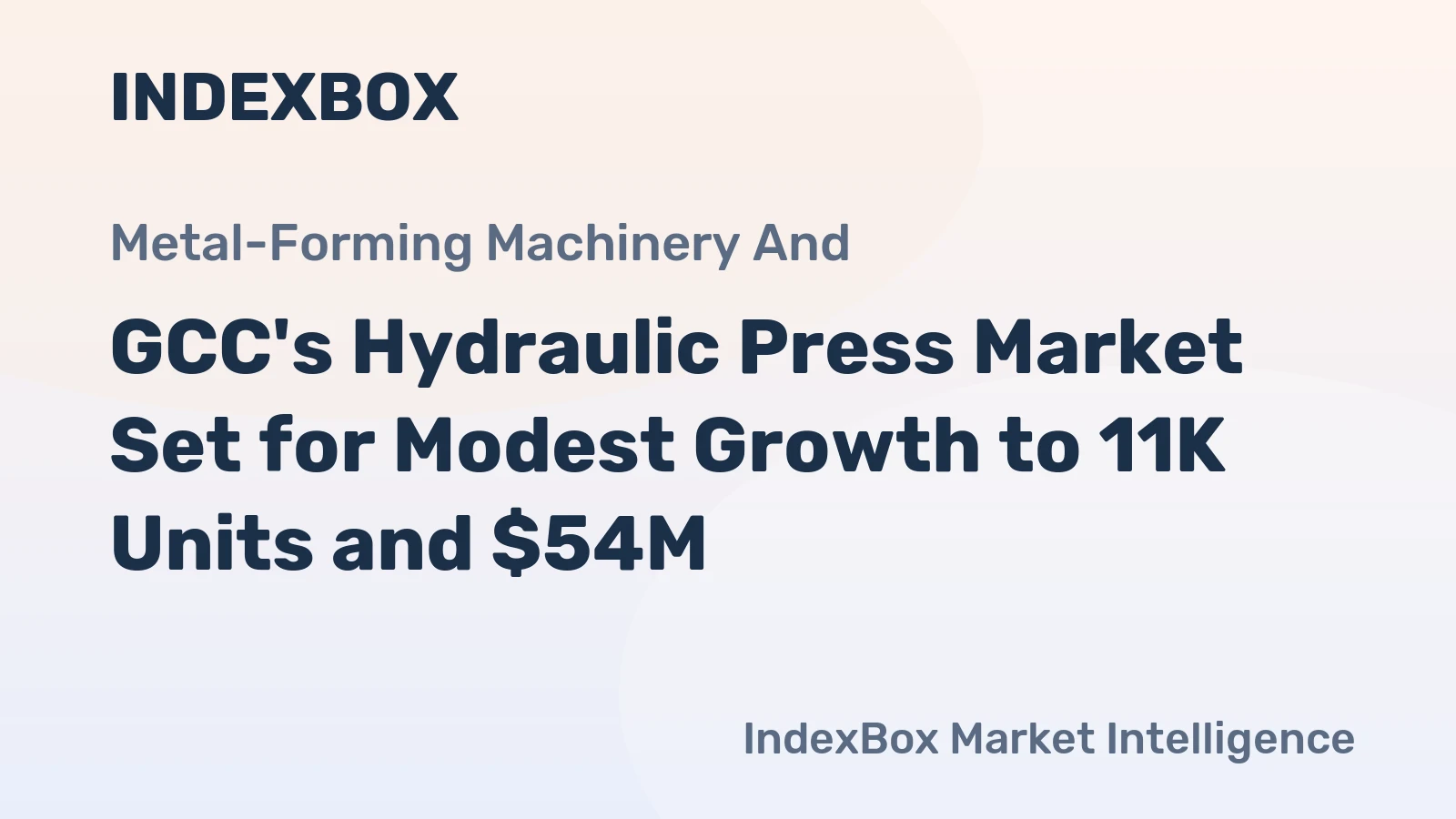 GCC's Hydraulic Press Market Set for Modest Growth to 11K Units and $54M