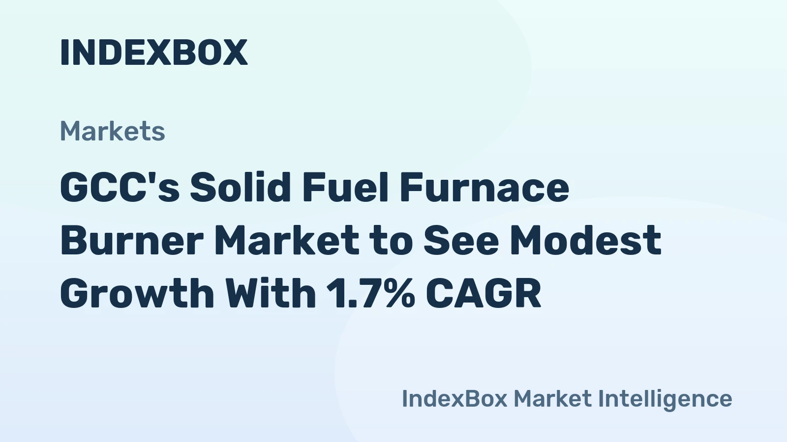 GCC's Solid Fuel Furnace Burner Market to See Modest Growth With 1.7% CAGR