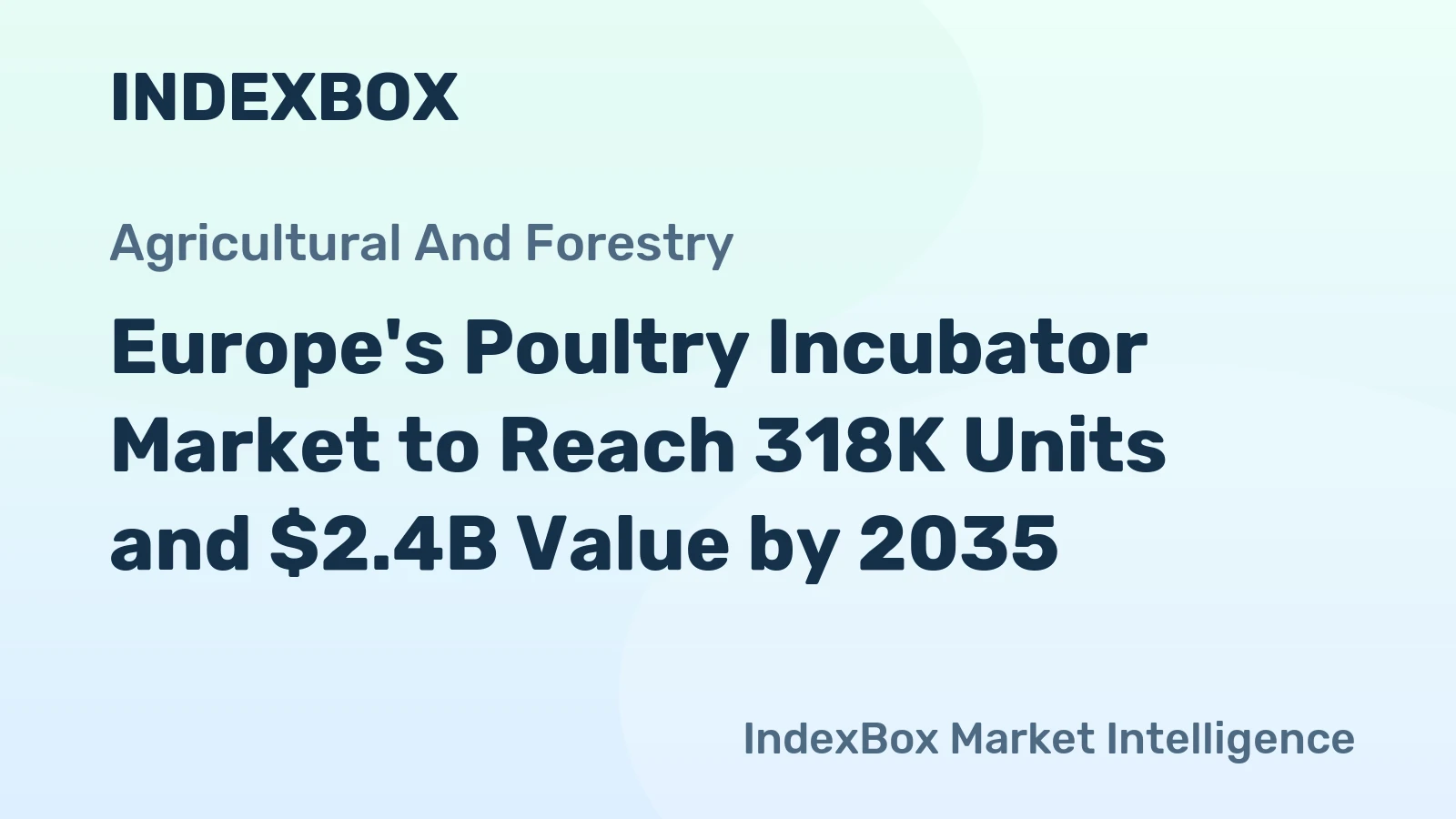 Europe's Poultry Incubator Market to Reach 318K Units and $2.4B Value by 2035