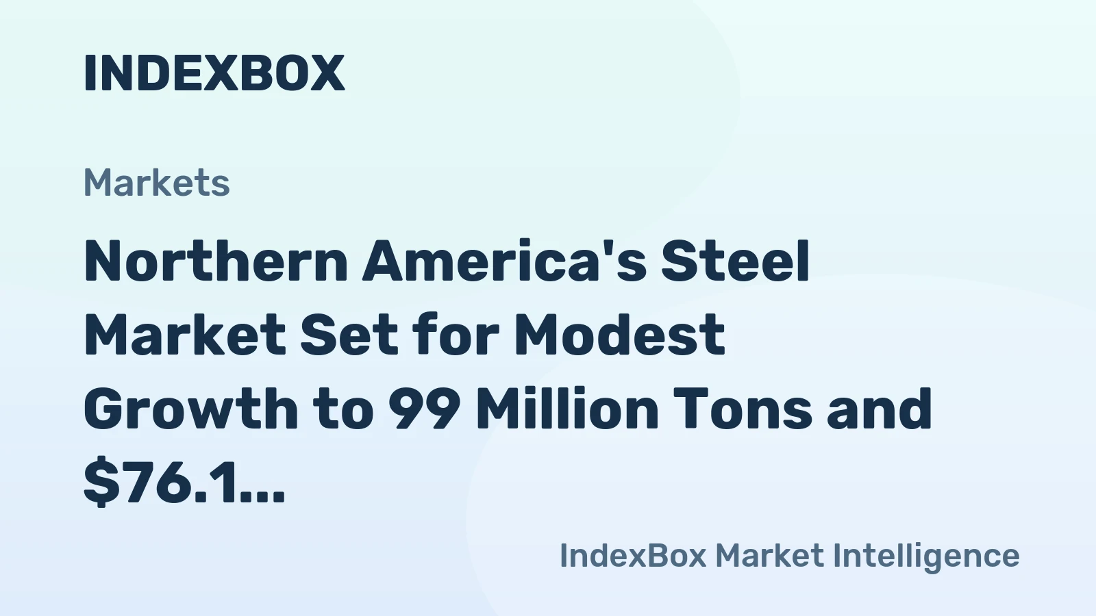 Northern America's Steel Market Set for Modest Growth to 99 Million Tons and $76.1 Billion by 2035
