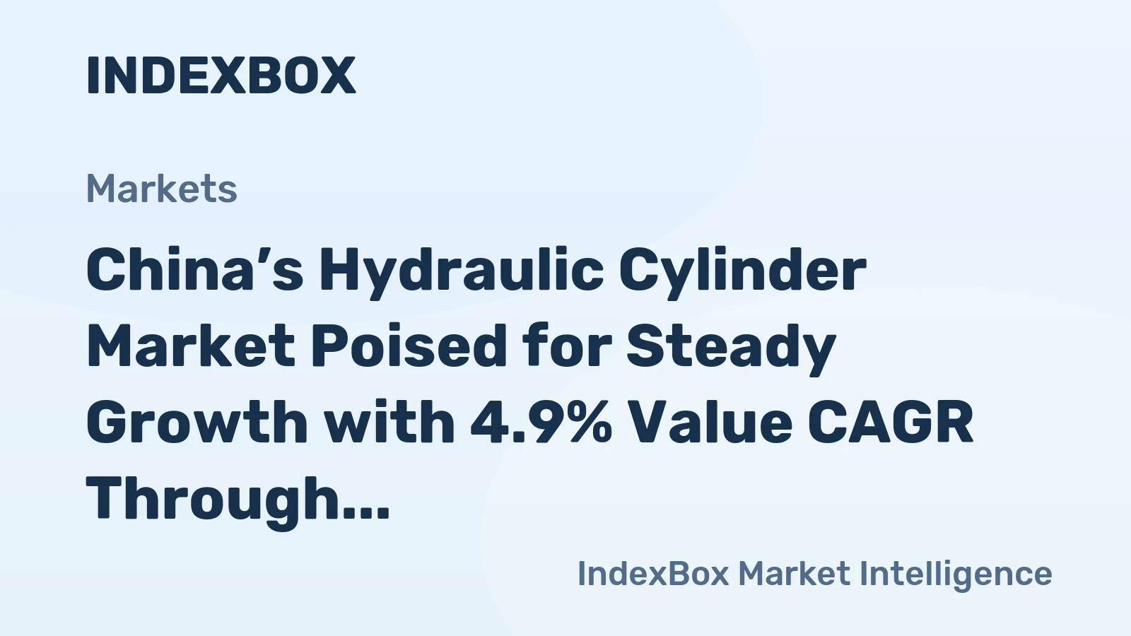China’s Hydraulic Cylinder Market Poised for Steady Growth with 4.9% Value CAGR Through 2035