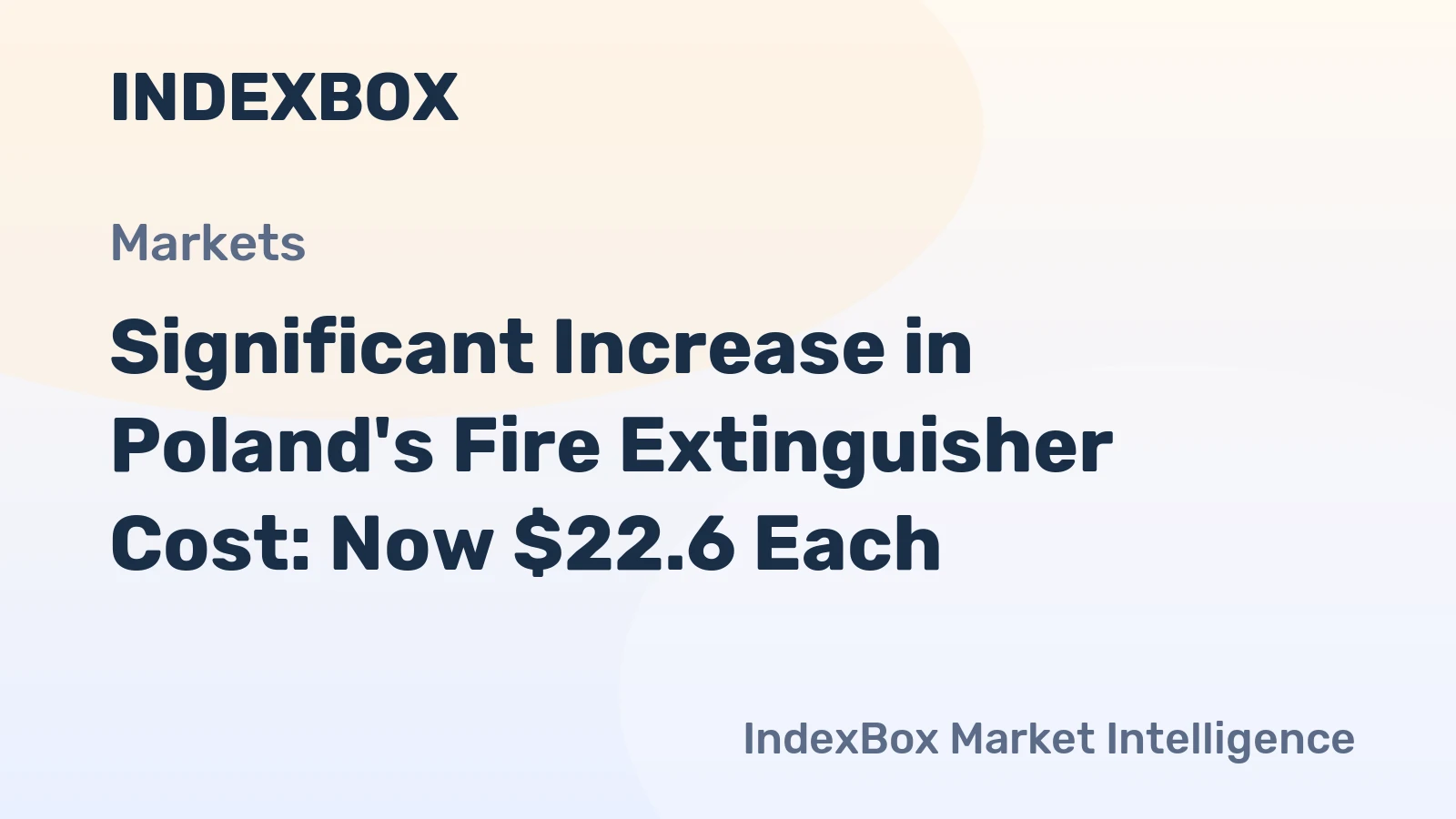 Significant Increase in Poland's Fire Extinguisher Cost: Now $22.6 Each