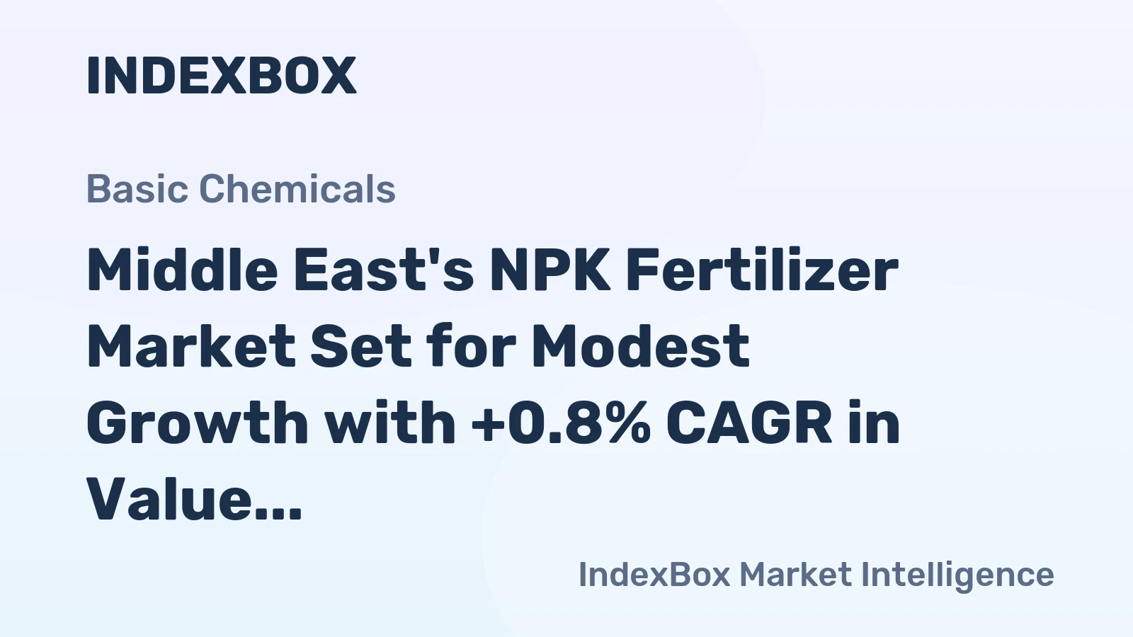 Middle East's NPK Fertilizer Market Set for Modest Growth with +0.8% CAGR in Value