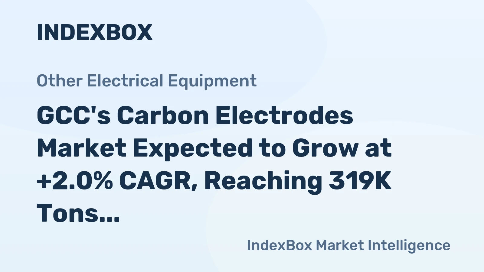 GCC's Carbon Electrodes Market Expected to Grow at +2.0% CAGR, Reaching 319K Tons by 2035