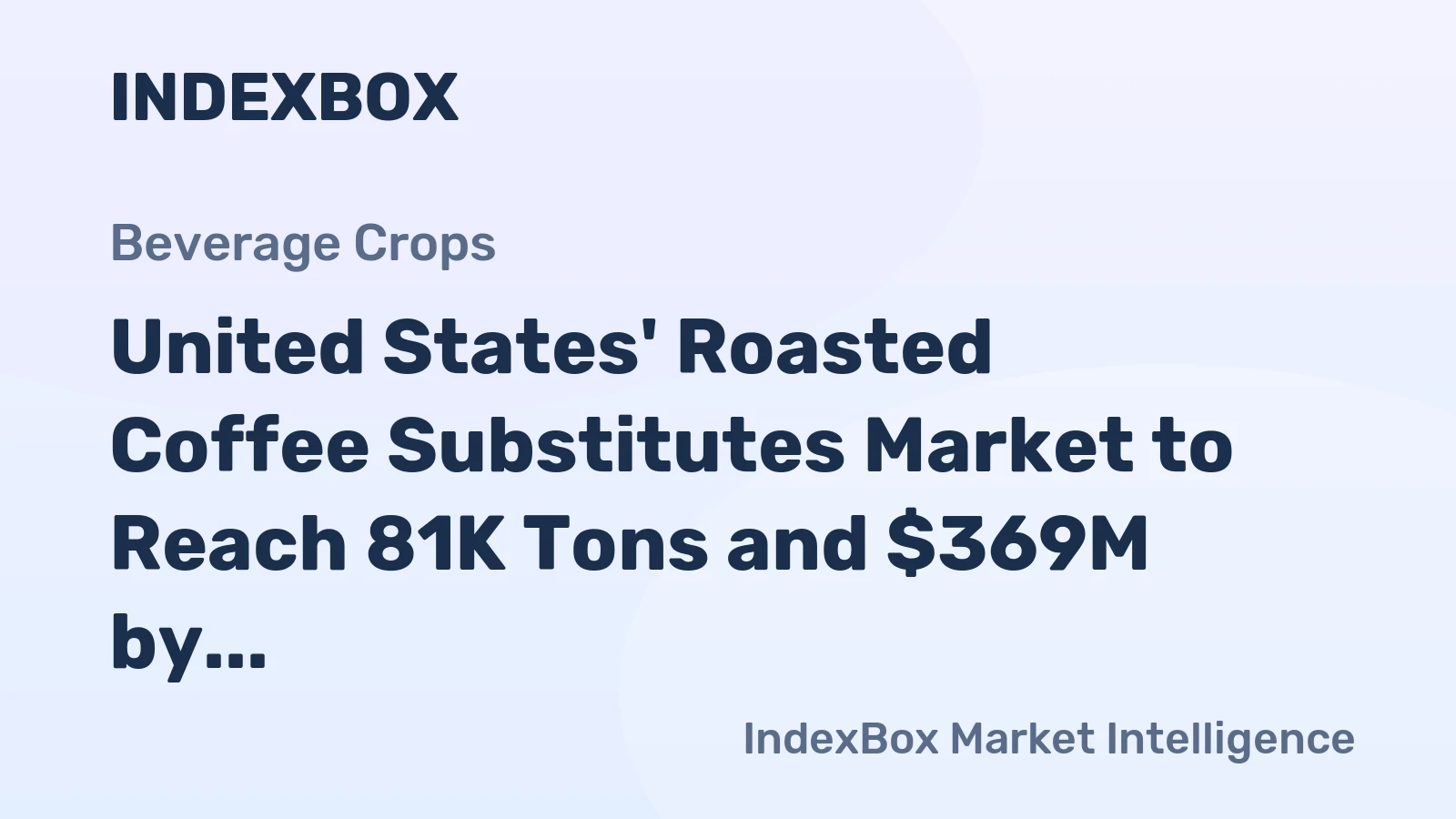 United States' Roasted Coffee Substitutes Market to Reach 81K Tons and $369M by 2035