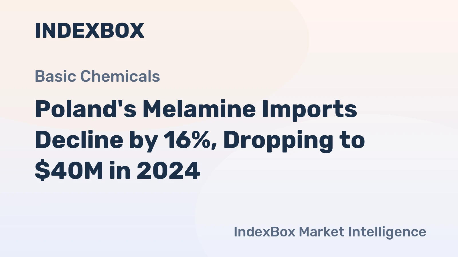Poland's Melamine Imports Decline by 16%, Dropping to $40M in 2024