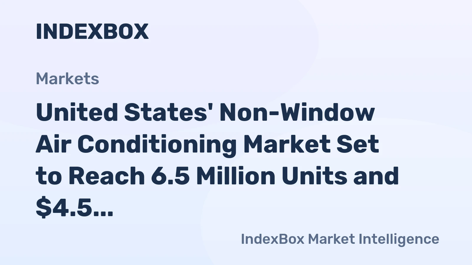 United States' Non-Window Air Conditioning Market Set to Reach 6.5 Million Units and $4.5 Billion in Value