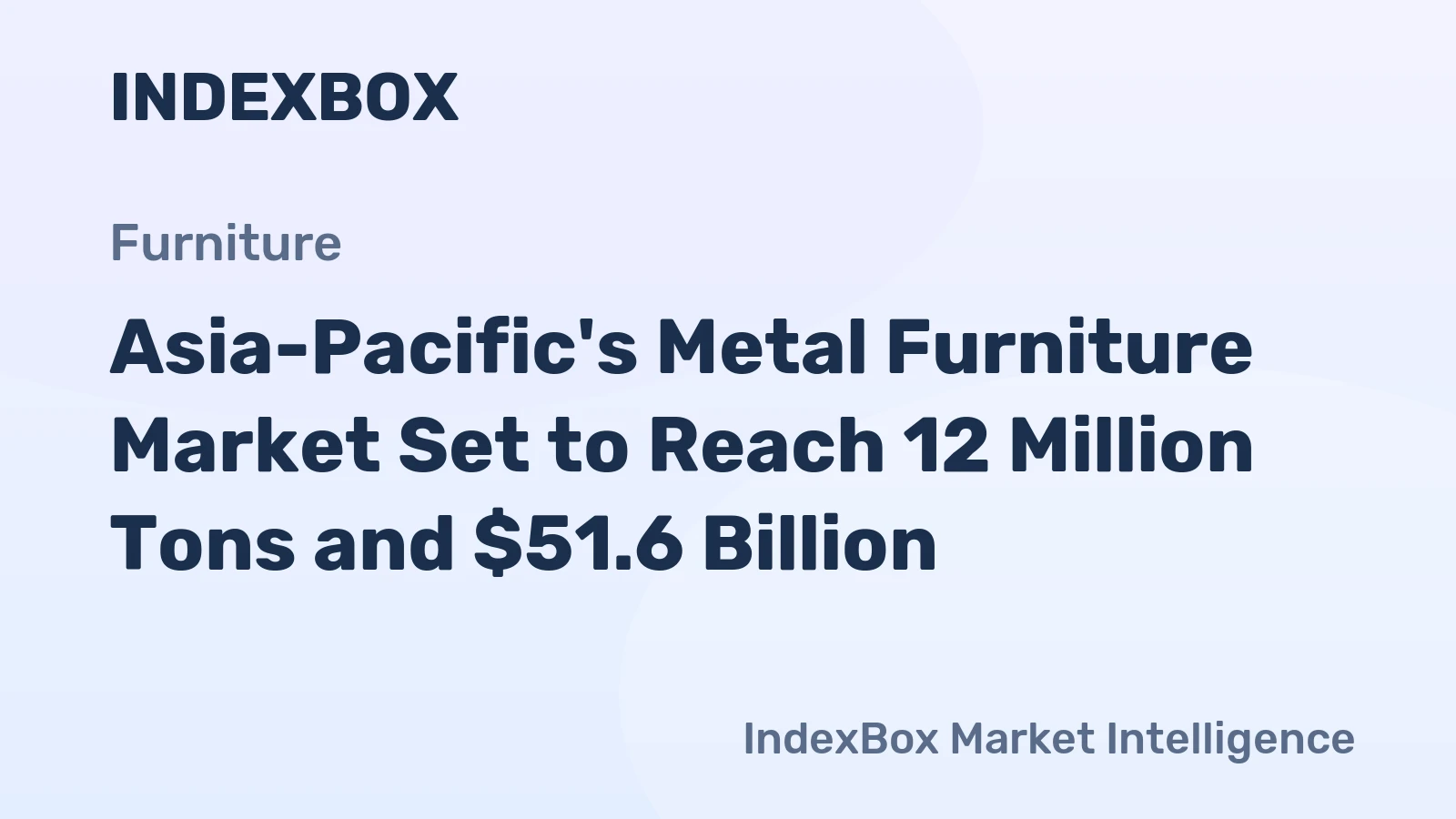 Asia-Pacific's Metal Furniture Market Set to Reach 12 Million Tons and $51.6 Billion