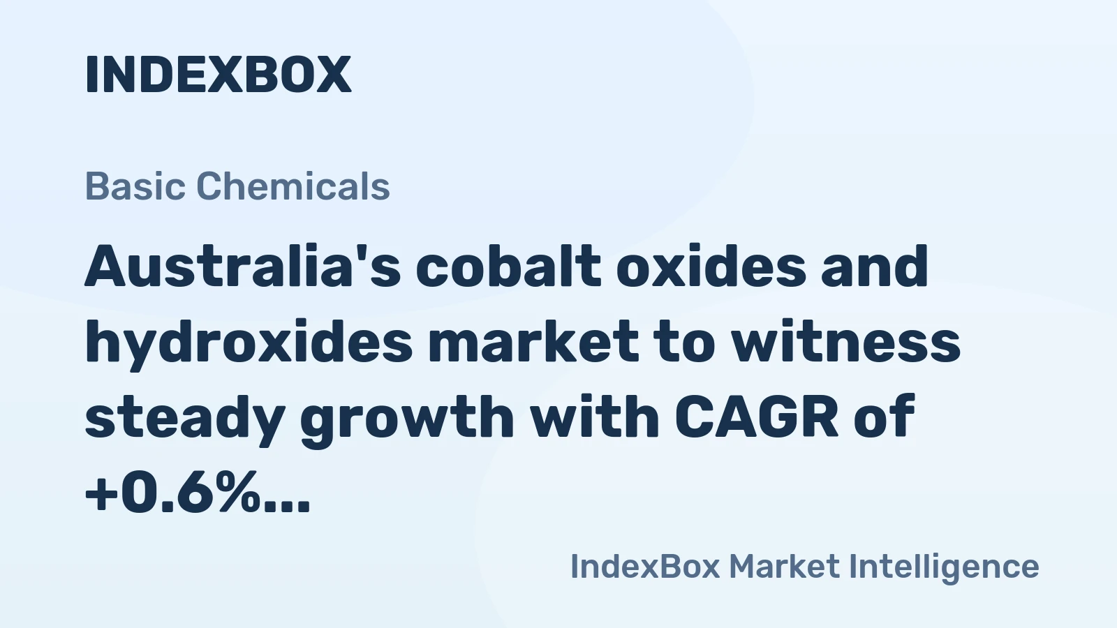 Australia's cobalt oxides and hydroxides market to witness steady growth with CAGR of +0.6% from 2024 to 2035