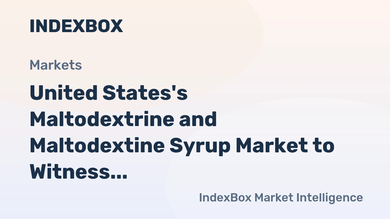 United States's Maltodextrine and Maltodextine Syrup Market to Witness Modest Growth with CAGR of +1.1% by 2035