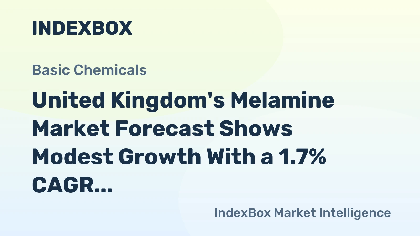 United Kingdom's Melamine Market Forecast Shows Modest Growth With a 1.7% CAGR in Value