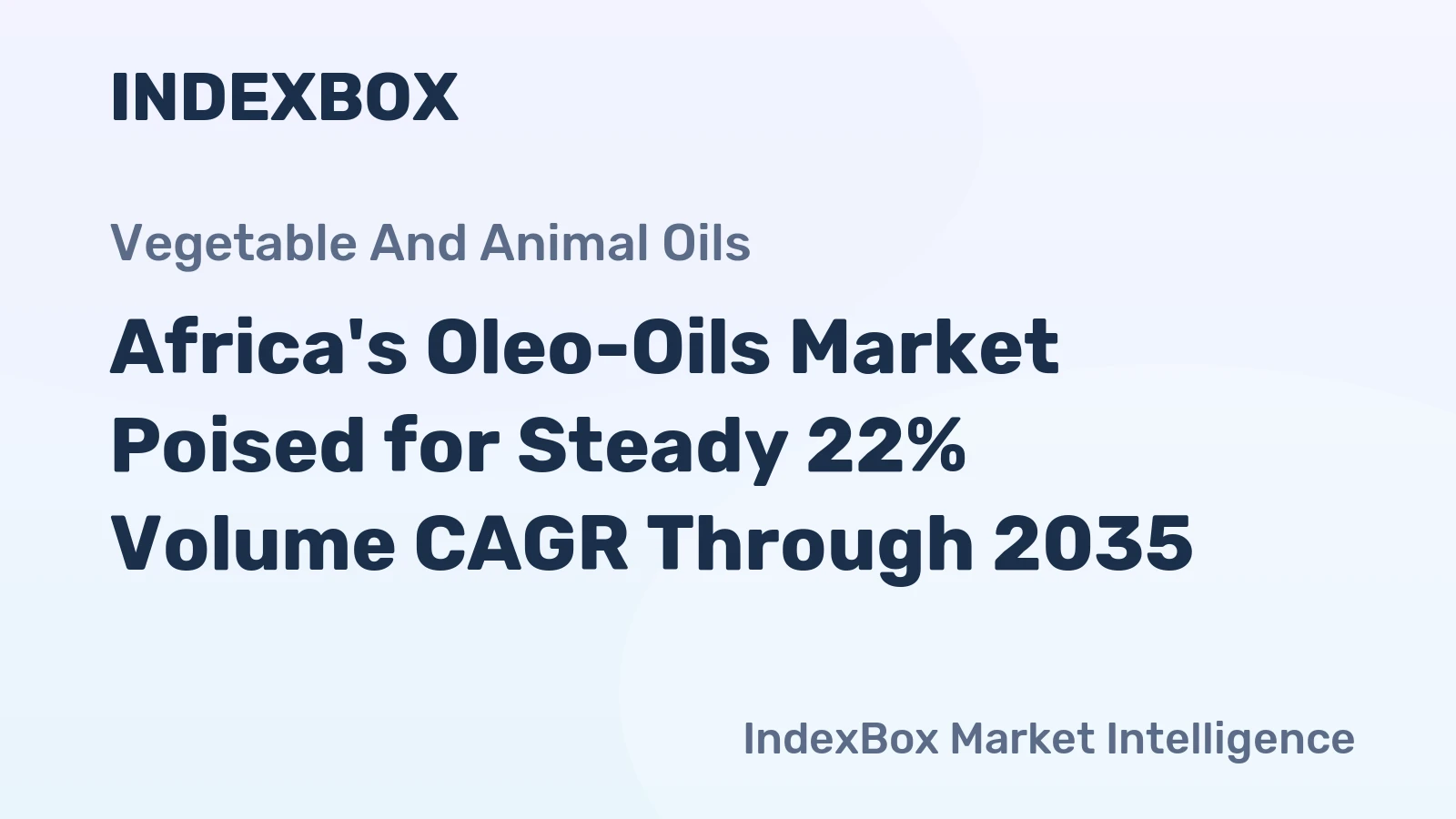 Africa's Oleo-Oils Market Poised for Steady 22% Volume CAGR Through 2035