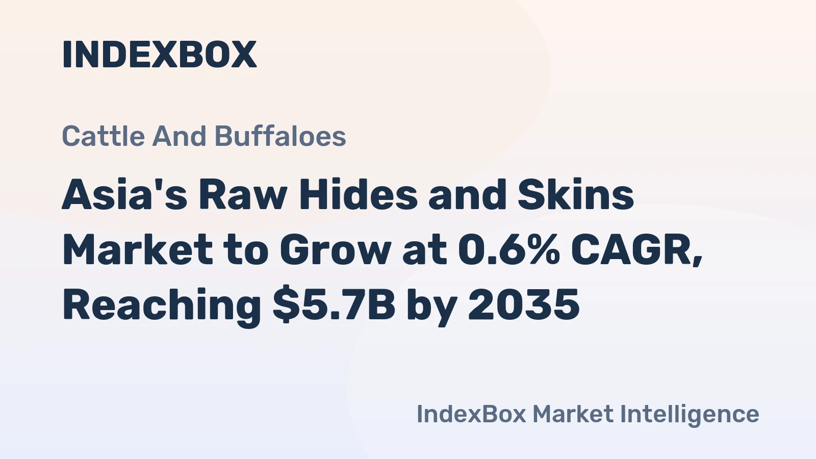 Asia's Raw Hides and Skins Market to Grow at 0.6% CAGR, Reaching $5.7B by 2035