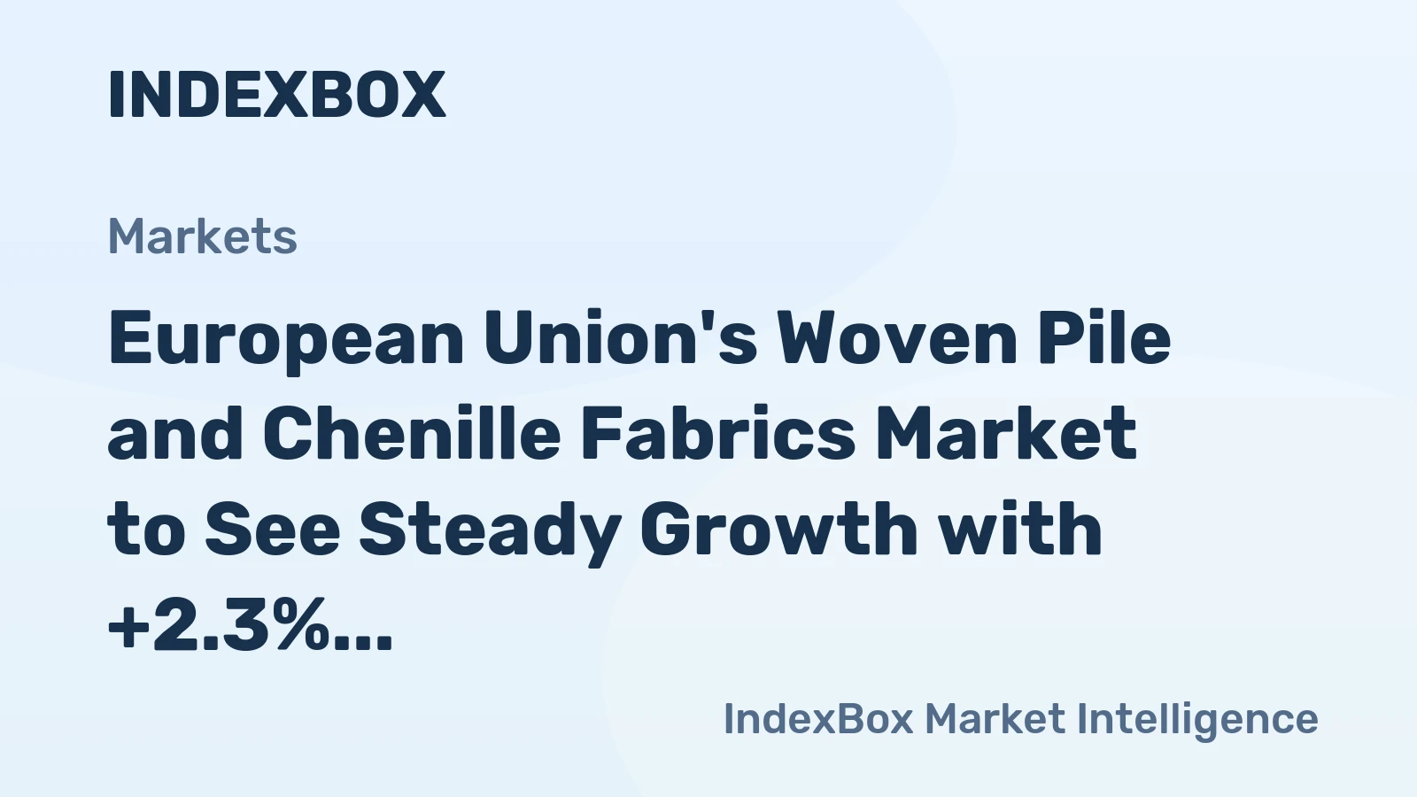 European Union's Woven Pile and Chenille Fabrics Market to See Steady Growth with +2.3% CAGR