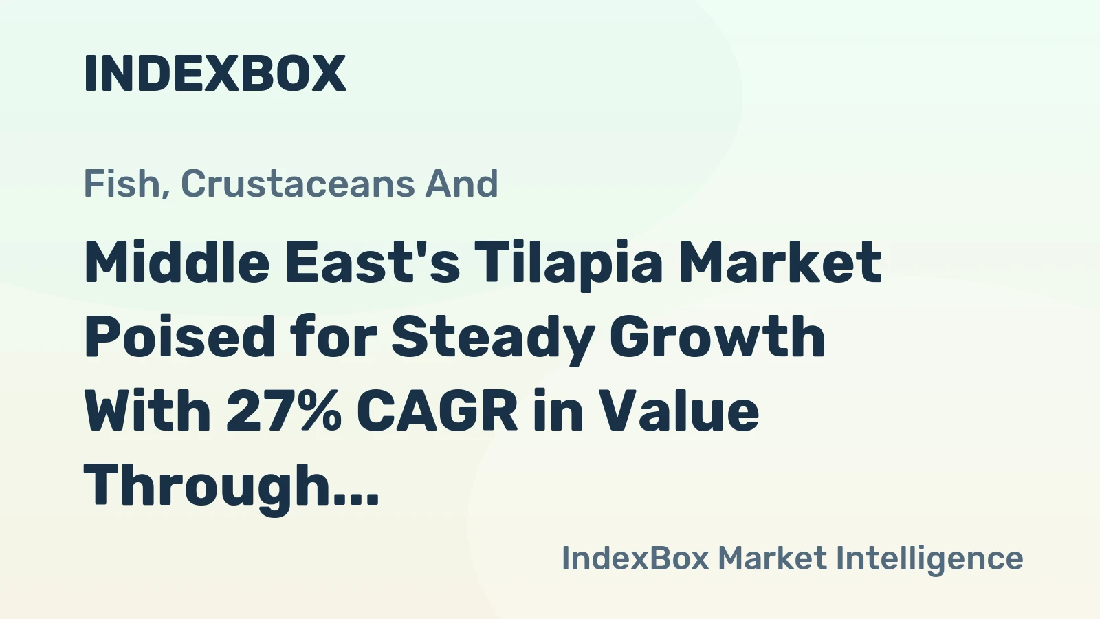 Middle East's Tilapia Market Poised for Steady Growth With 27% CAGR in Value Through 2035