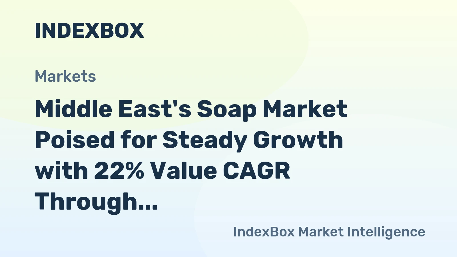 Middle East's Soap Market Poised for Steady Growth with 22% Value CAGR Through 2035