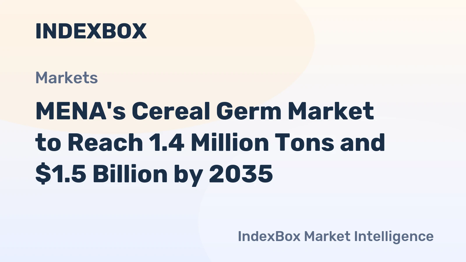 MENA's Cereal Germ Market to Reach 1.4 Million Tons and $1.5 Billion by 2035
