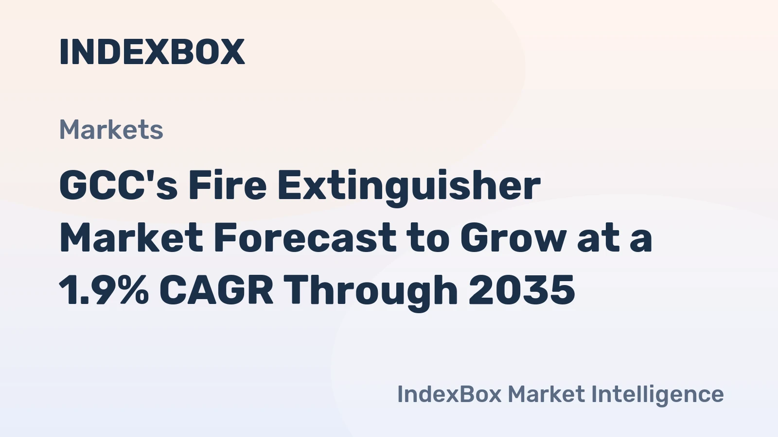 GCC's Fire Extinguisher Market Forecast to Grow at a 1.9% CAGR Through 2035