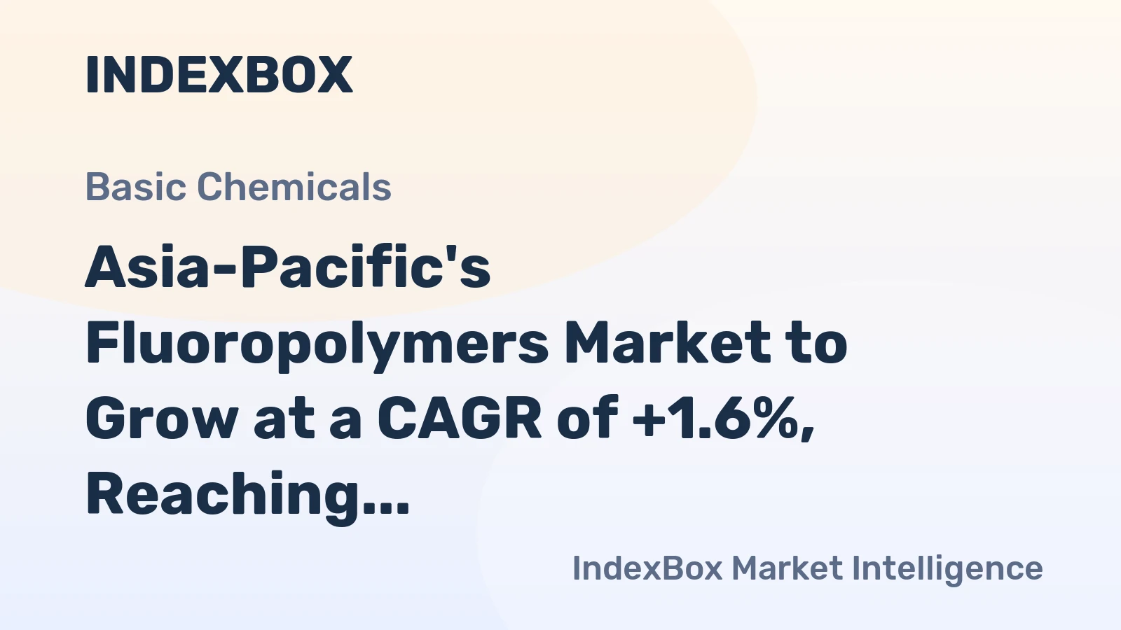Asia-Pacific's Fluoropolymers Market to Grow at a CAGR of +1.6%, Reaching 447K Tons by 2035