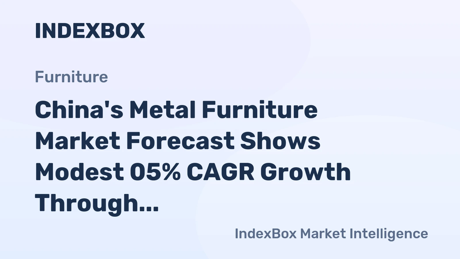 China's Metal Furniture Market Forecast Shows Modest 05% CAGR Growth Through 2035