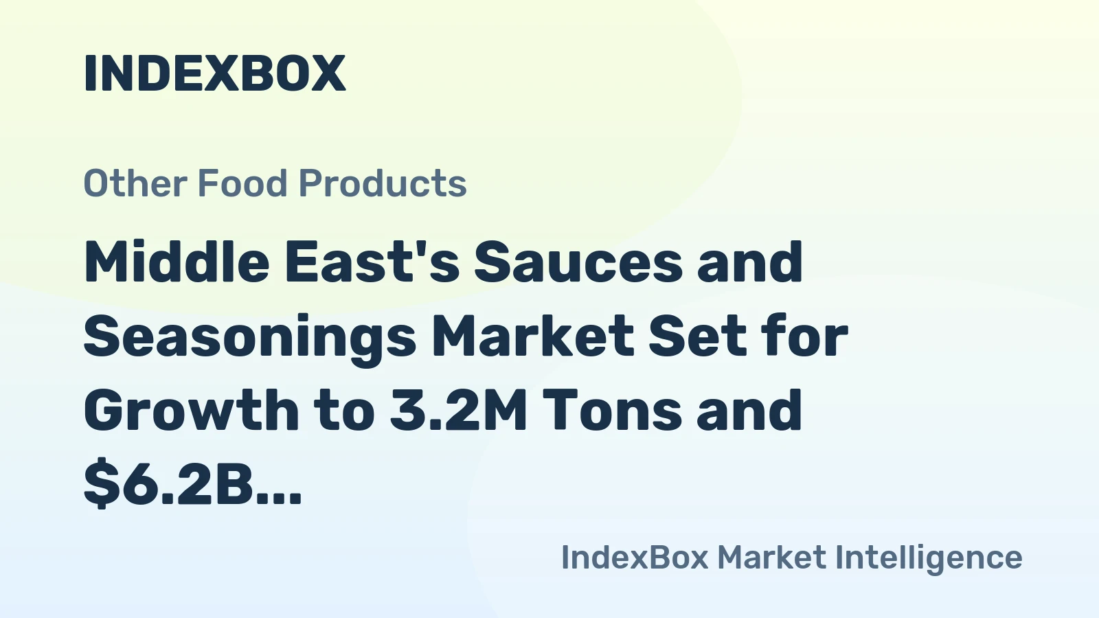 Middle East's Sauces and Seasonings Market Set for Growth to 3.2M Tons and $6.2B