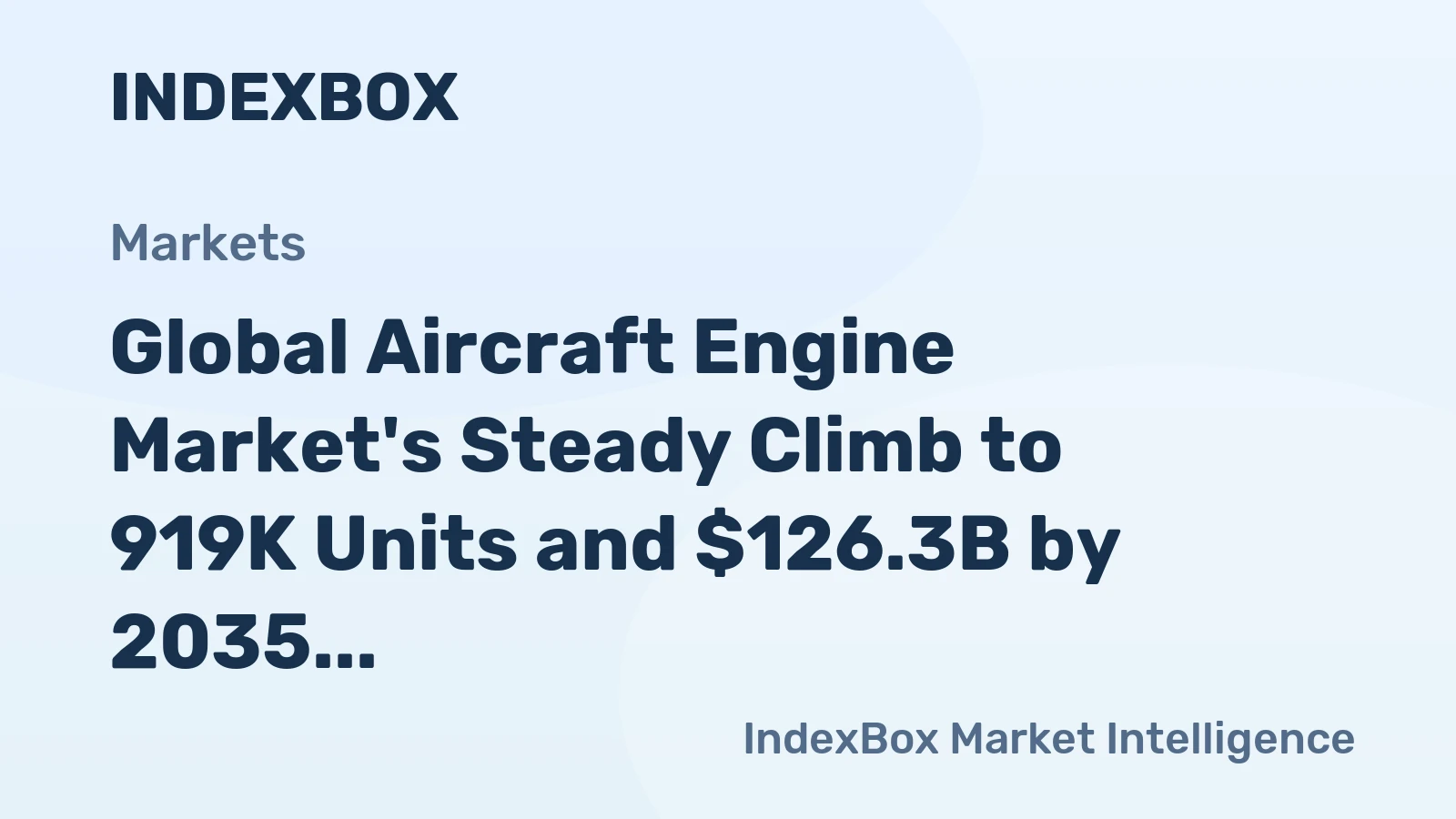 Global Aircraft Engine Market's Steady Climb to 919K Units and $126.3B by 2035