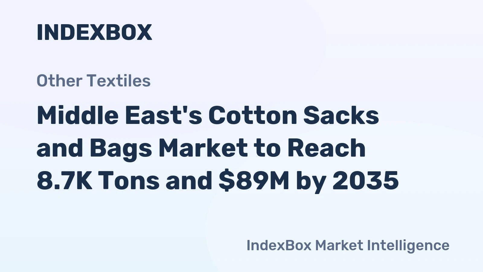 Middle East's Cotton Sacks and Bags Market to Reach 8.7K Tons and $89M by 2035