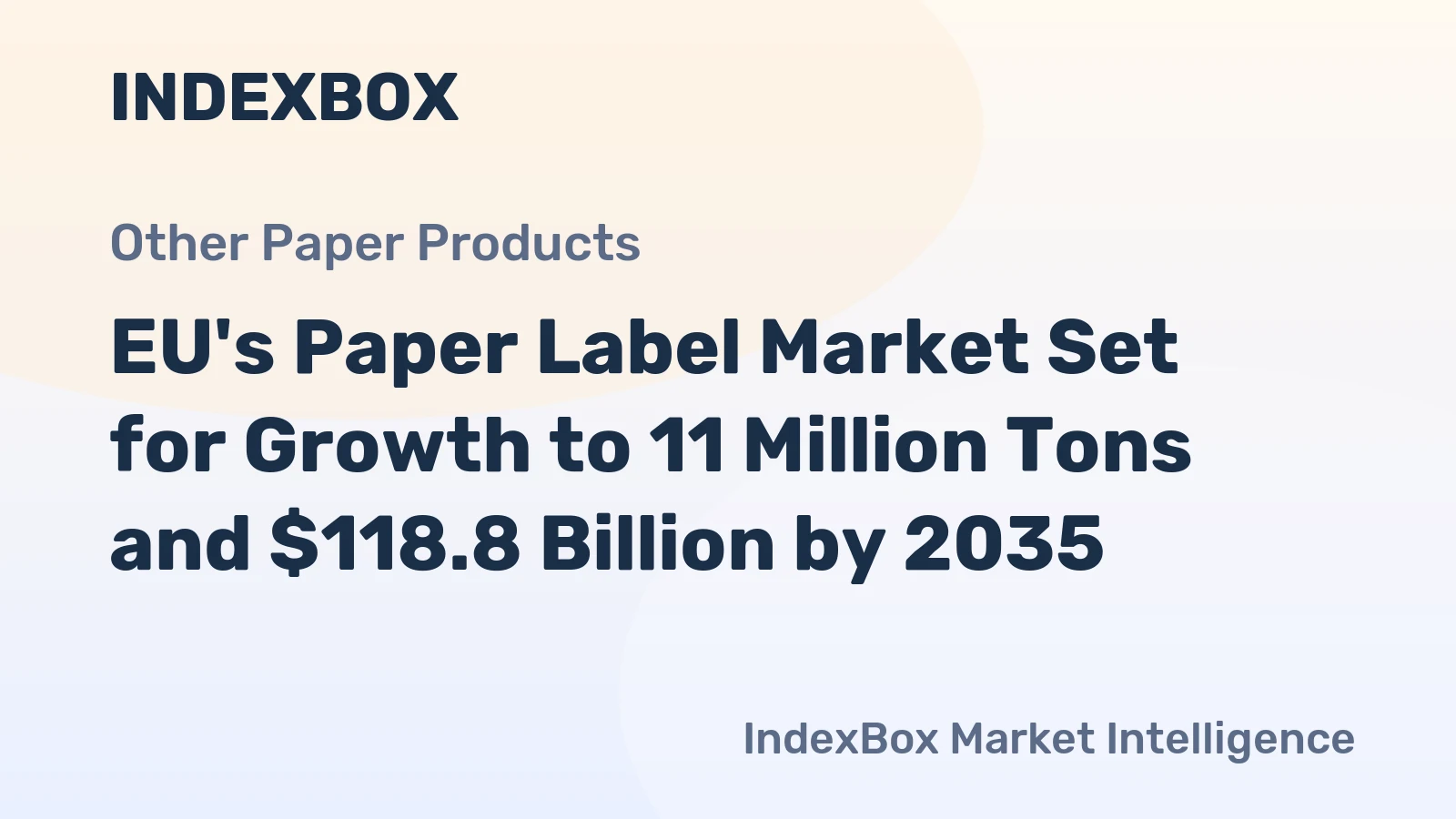 EU's Paper Label Market Set for Growth to 11 Million Tons and $118.8 Billion by 2035