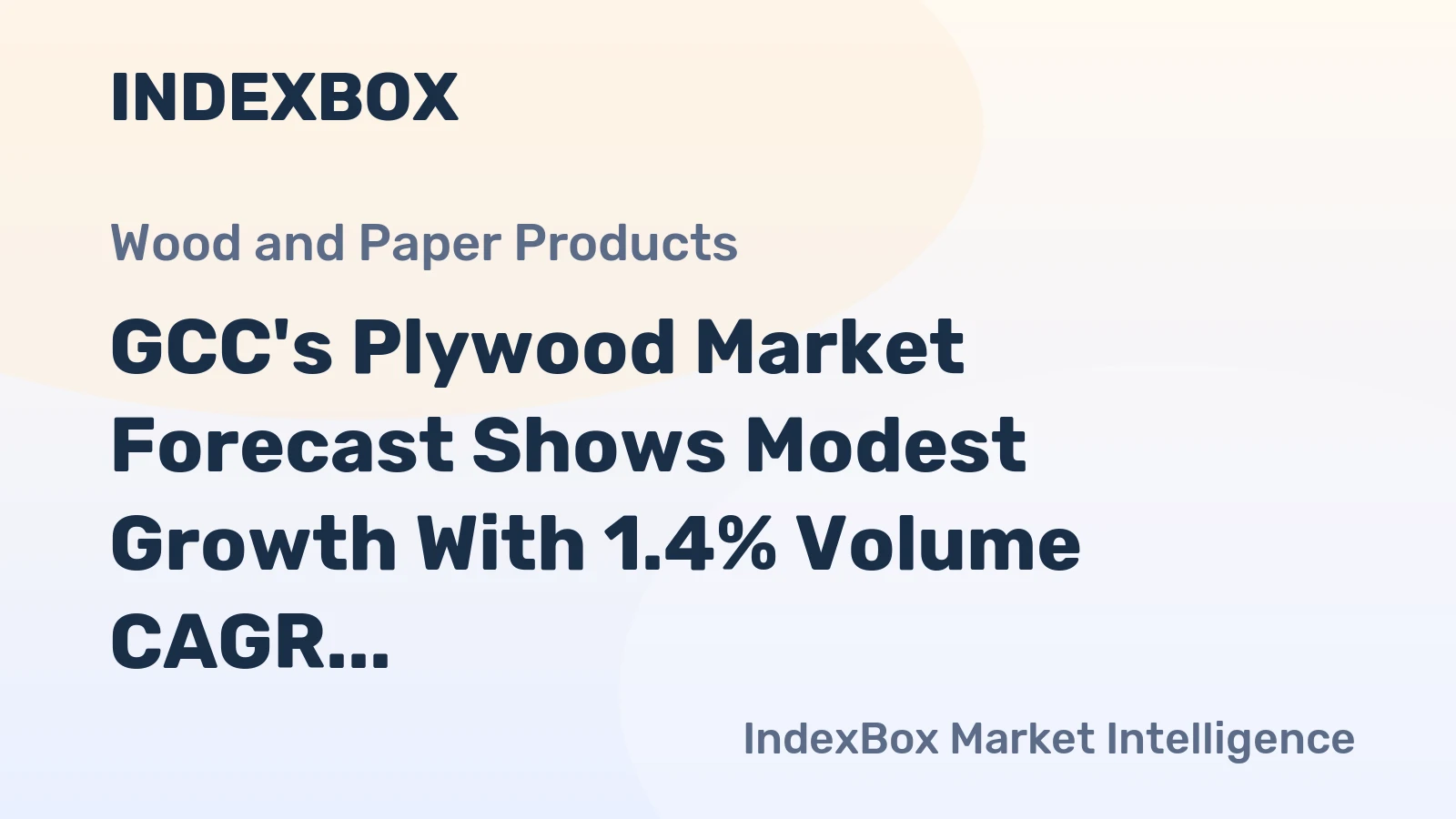 GCC's Plywood Market Forecast Shows Modest Growth With 1.4% Volume CAGR Through 2035