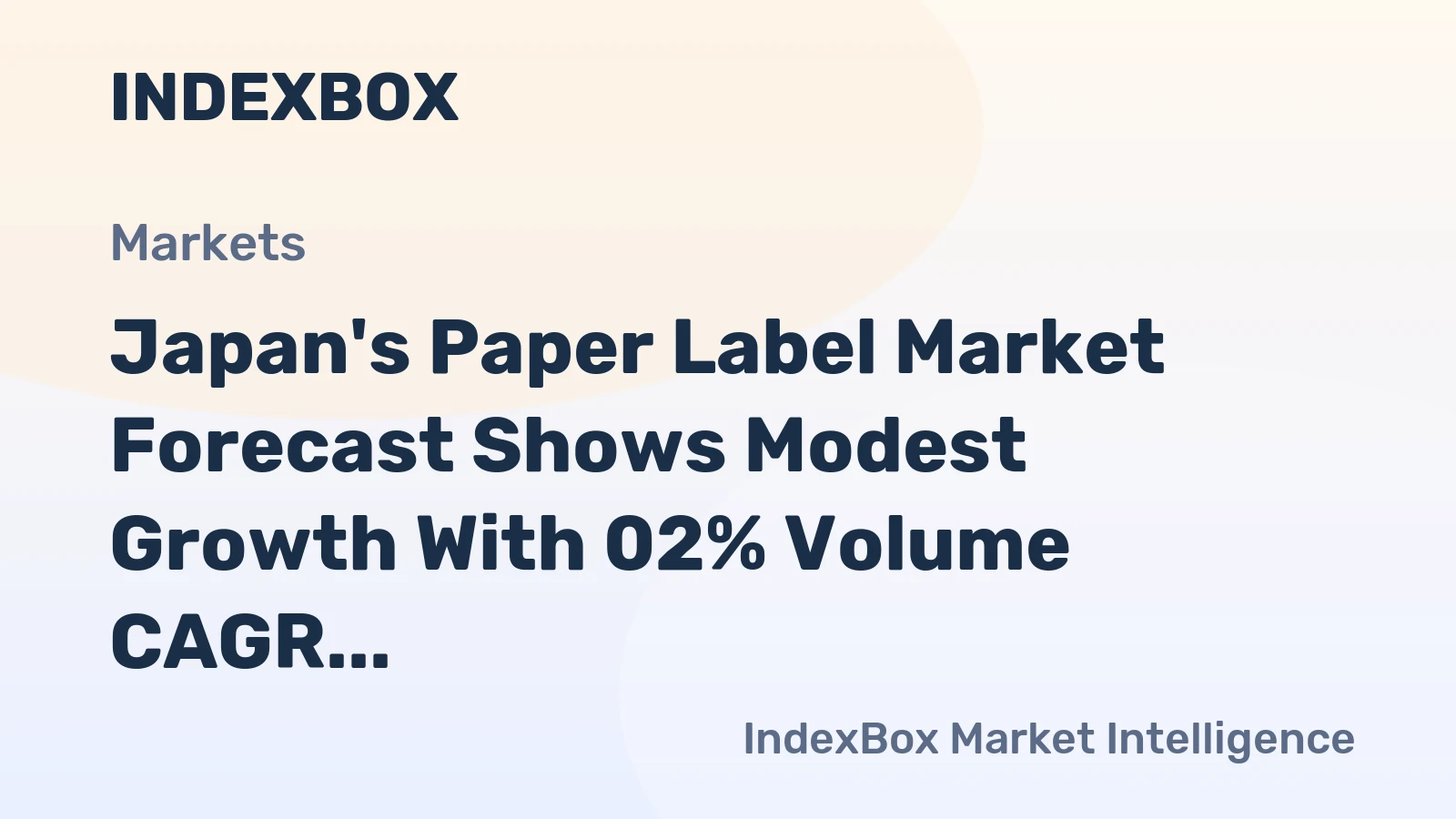 Japan's Paper Label Market Forecast Shows Modest Growth With 02% Volume CAGR Through 2035