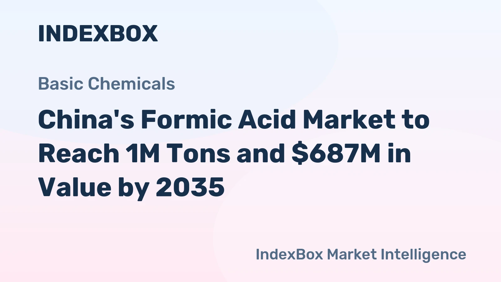 China's Formic Acid Market to Reach 1M Tons and $687M in Value by 2035
