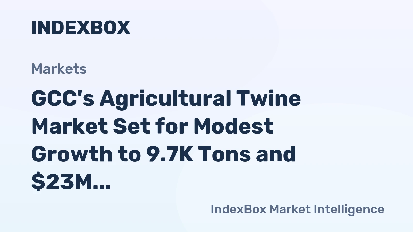 GCC's Agricultural Twine Market Set for Modest Growth to 9.7K Tons and $23M by 2035