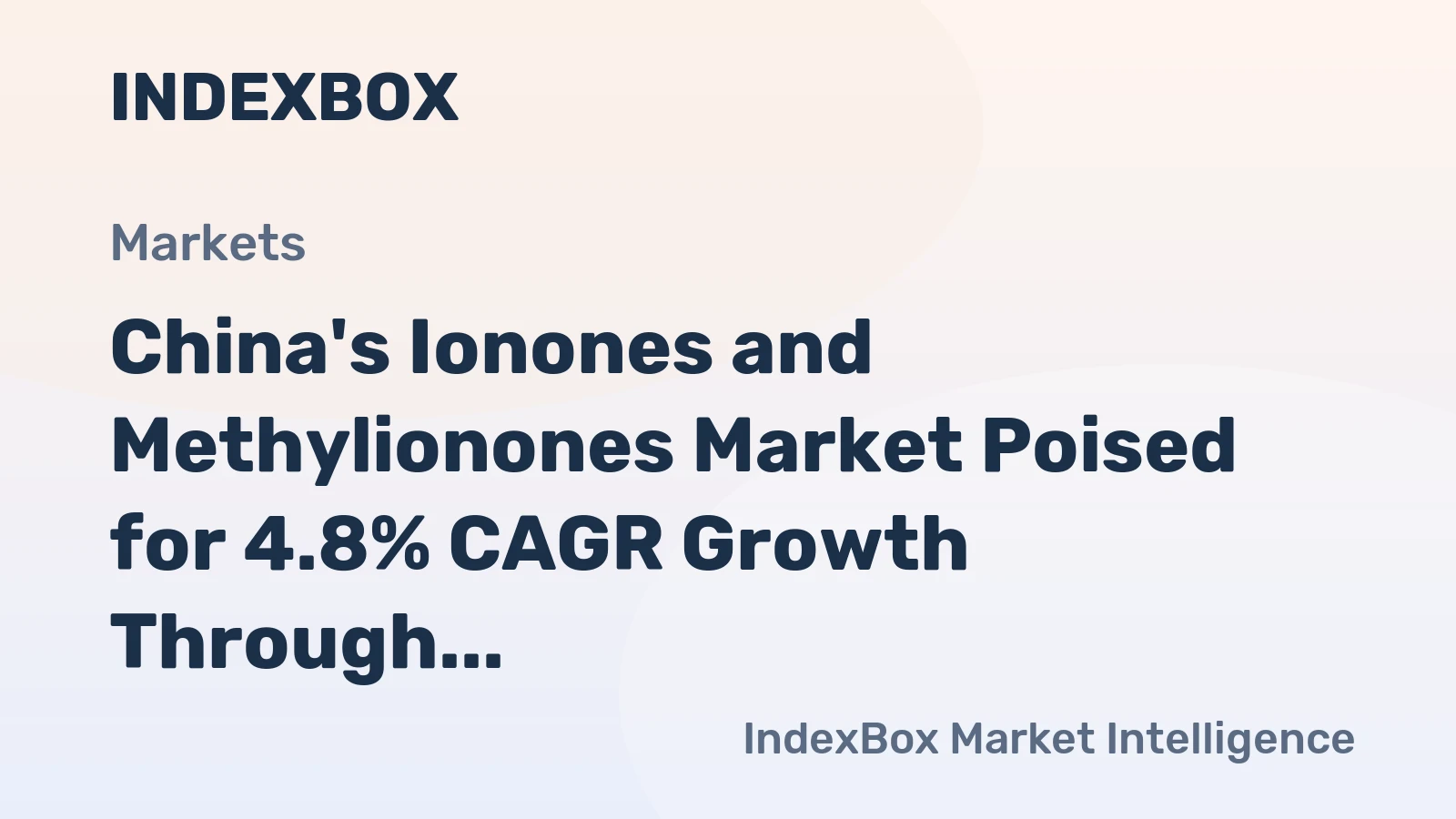 China's Ionones and Methylionones Market Poised for 4.8% CAGR Growth Through 2035