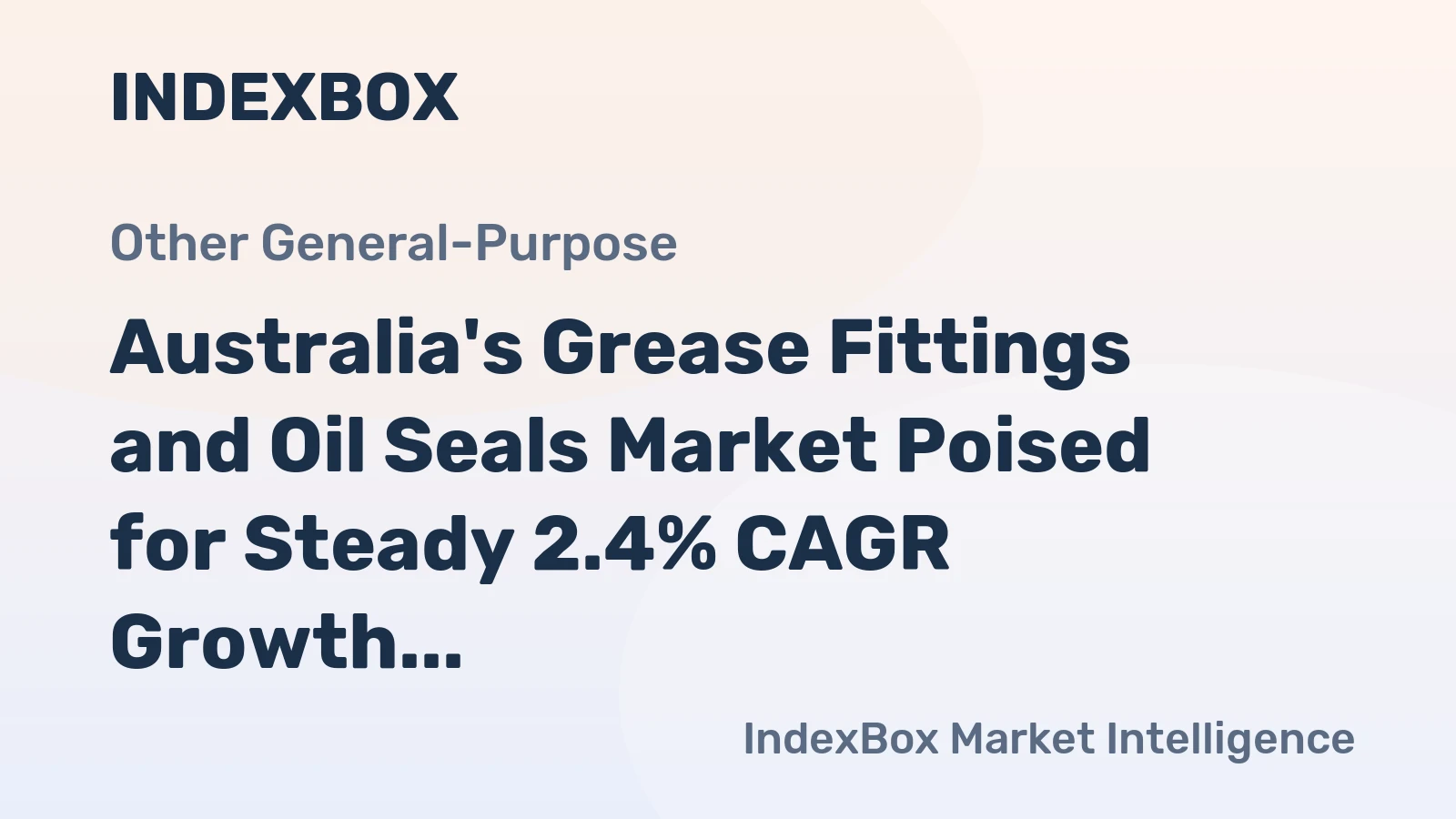 Australia's Grease Fittings and Oil Seals Market Poised for Steady 2.4% CAGR Growth Through 2035