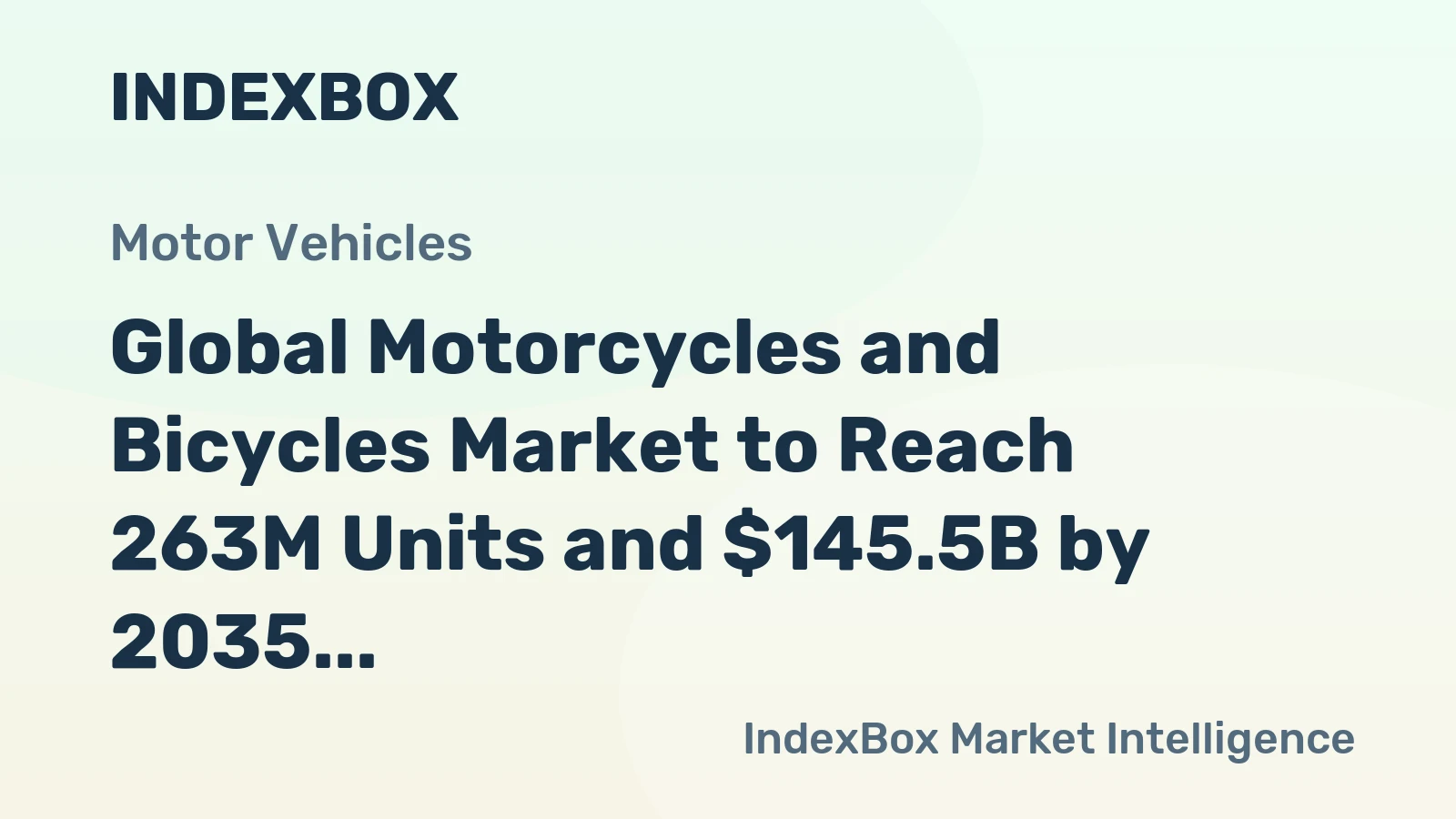 Global Motorcycles and Bicycles Market to Reach 263M Units and $145.5B by 2035