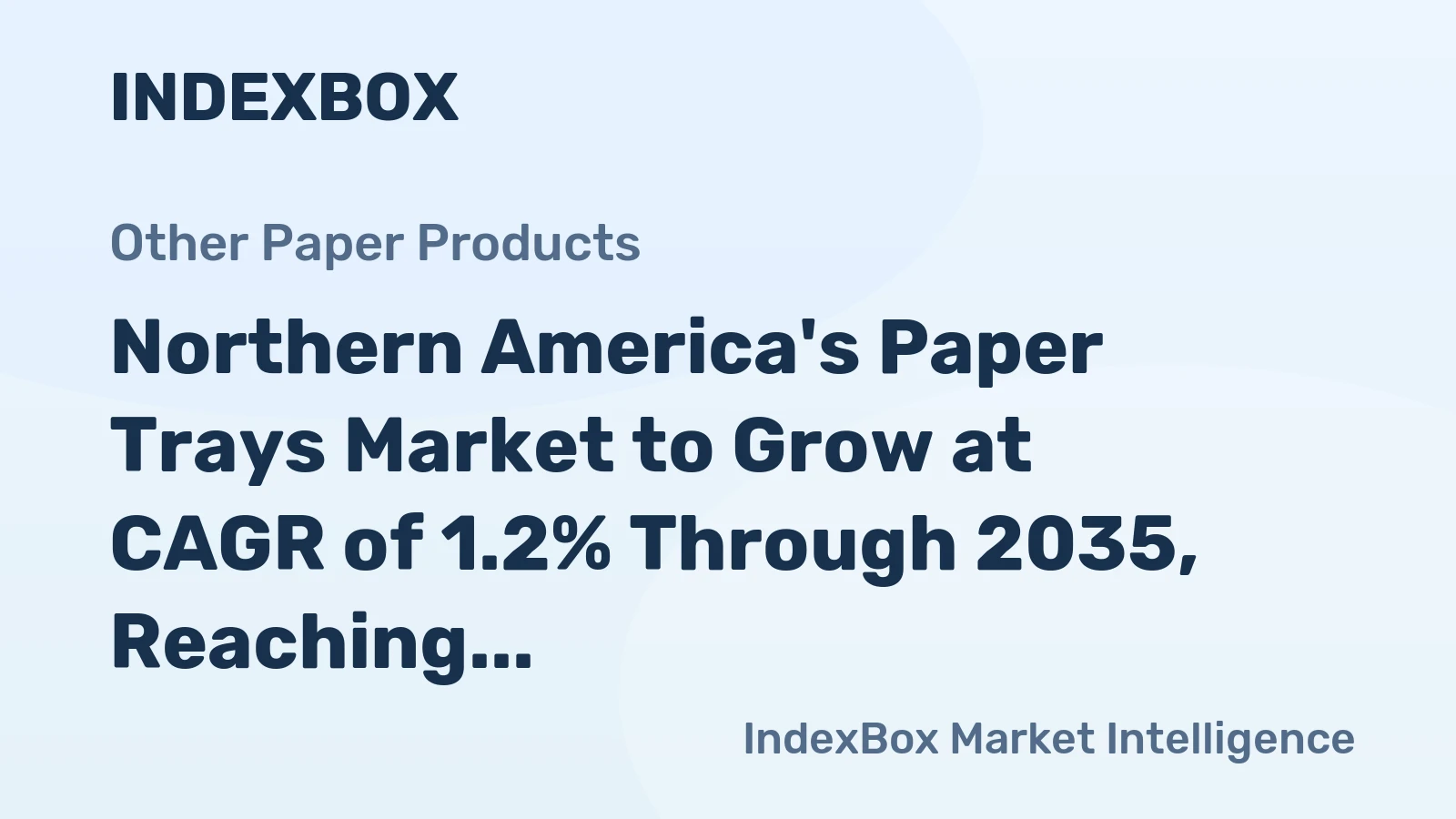 Northern America's Paper Trays Market to Grow at CAGR of 1.2% Through 2035, Reaching 1.5M Tons