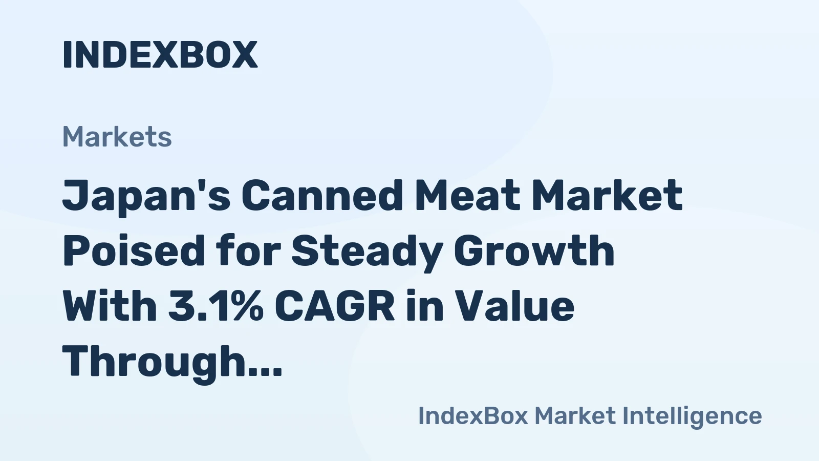 Japan's Canned Meat Market Poised for Steady Growth With 3.1% CAGR in Value Through 2035
