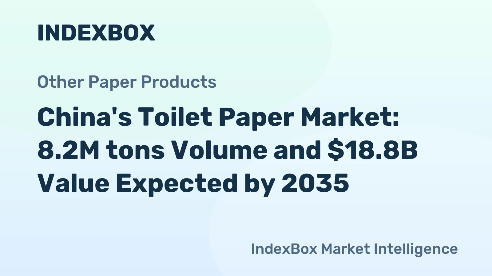 China's Toilet Paper Market: 8.2M tons Volume and $18.8B Value Expected by 2035