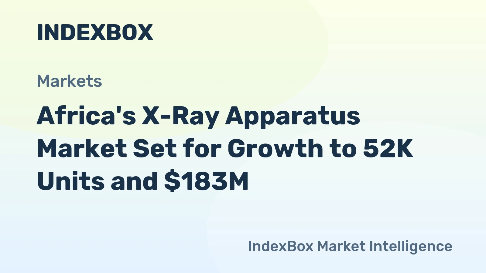 Africa's X-Ray Apparatus Market Set for Growth to 52K Units and $183M
