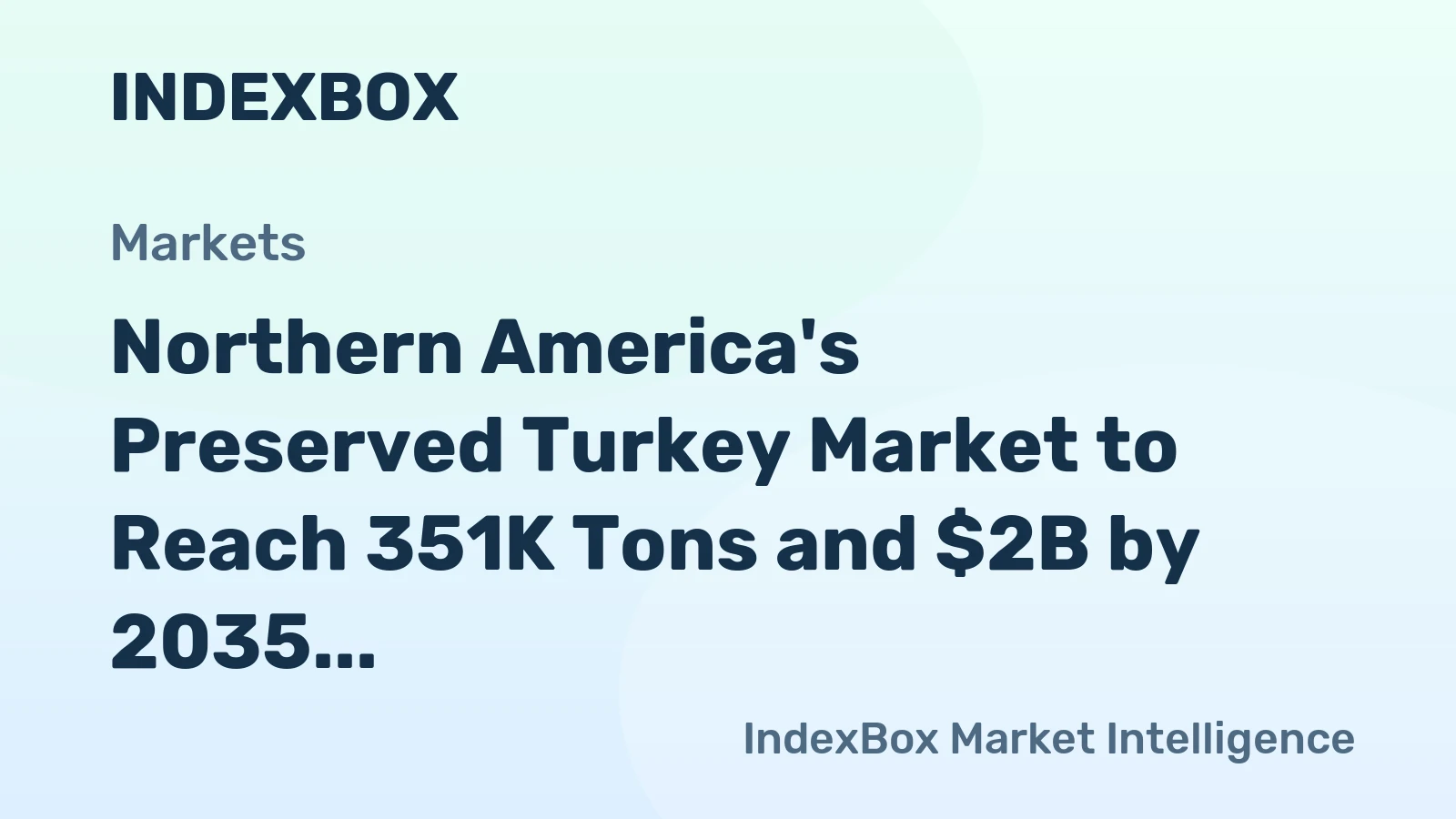 Northern America's Preserved Turkey Market to Reach 351K Tons and $2B by 2035