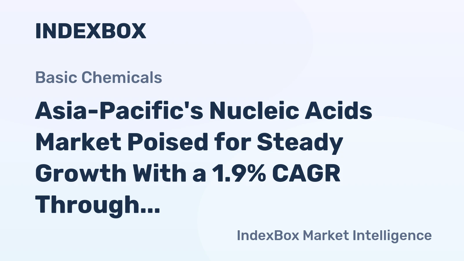 Asia-Pacific's Nucleic Acids Market Poised for Steady Growth With a 1.9% CAGR Through 2035