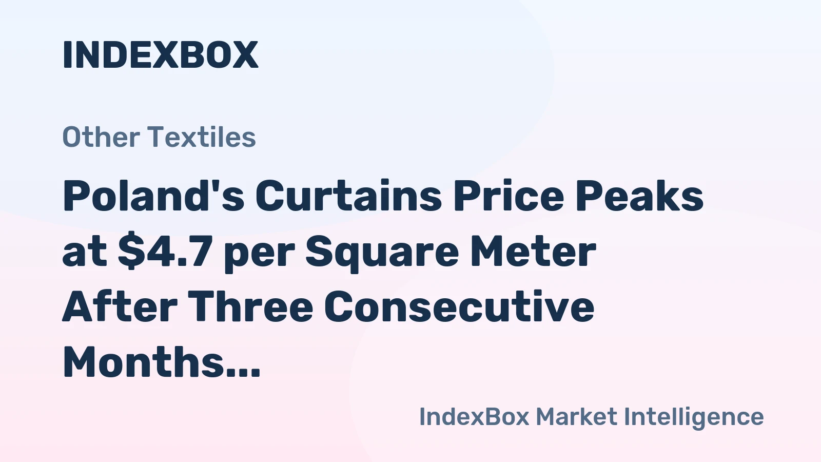 Poland's Curtains Price Peaks at $4.7 per Square Meter After Three Consecutive Months of Increase