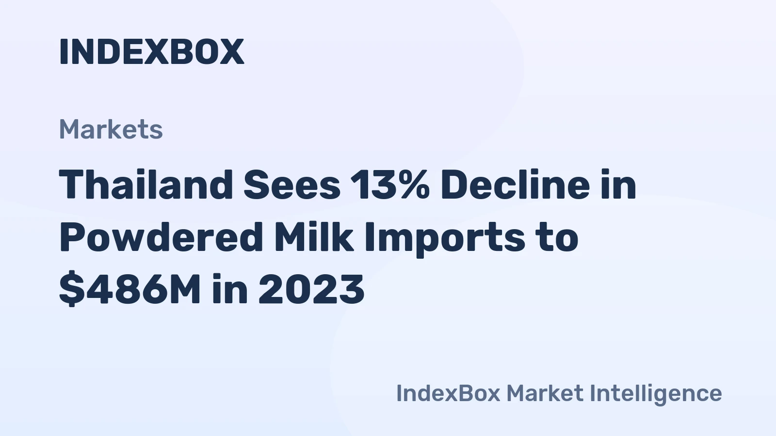 Thailand Sees 13% Decline in Powdered Milk Imports to $486M in 2023